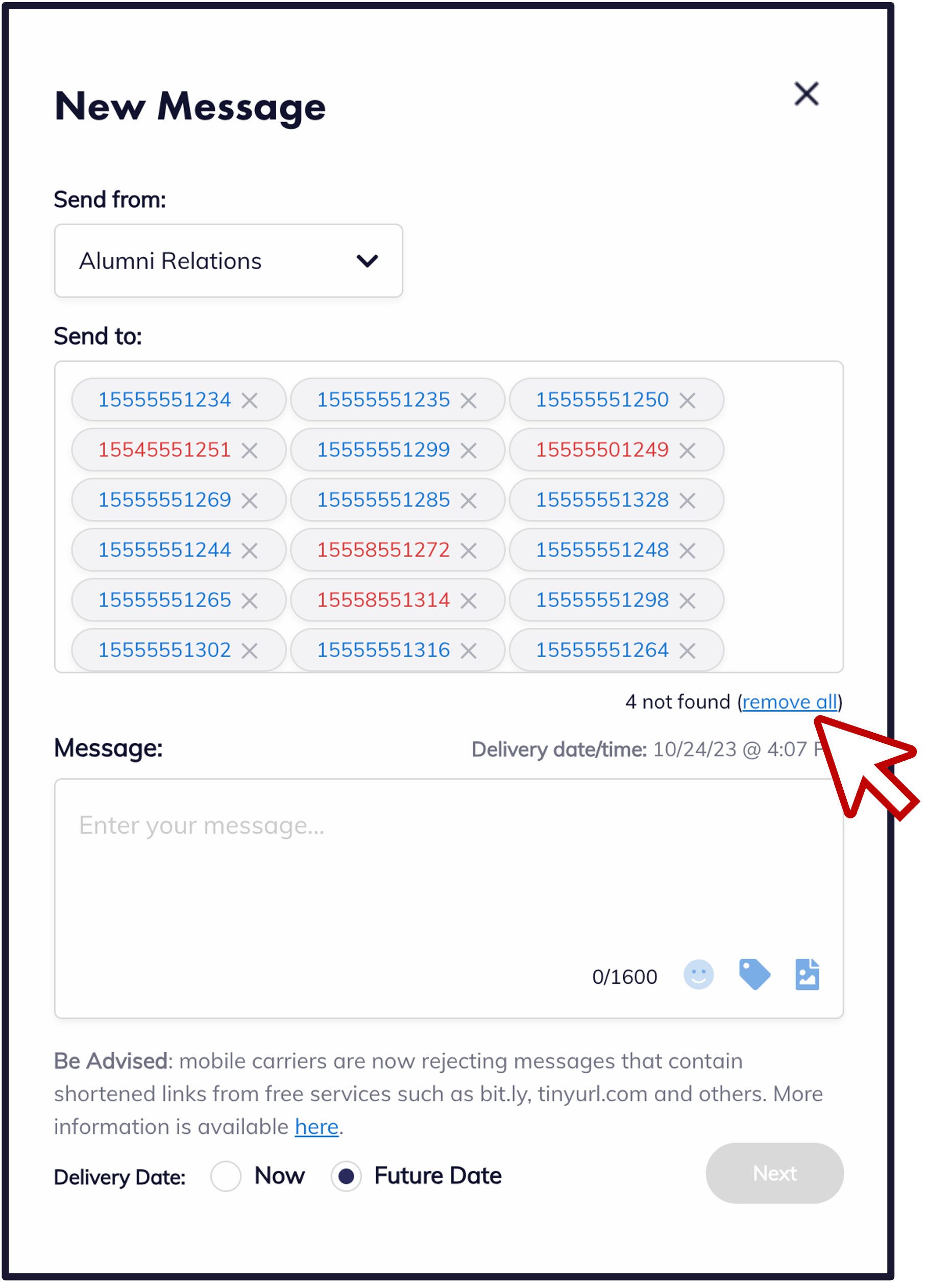 How do I message a list of contacts from a .csv file? – Message Support Resource Portal