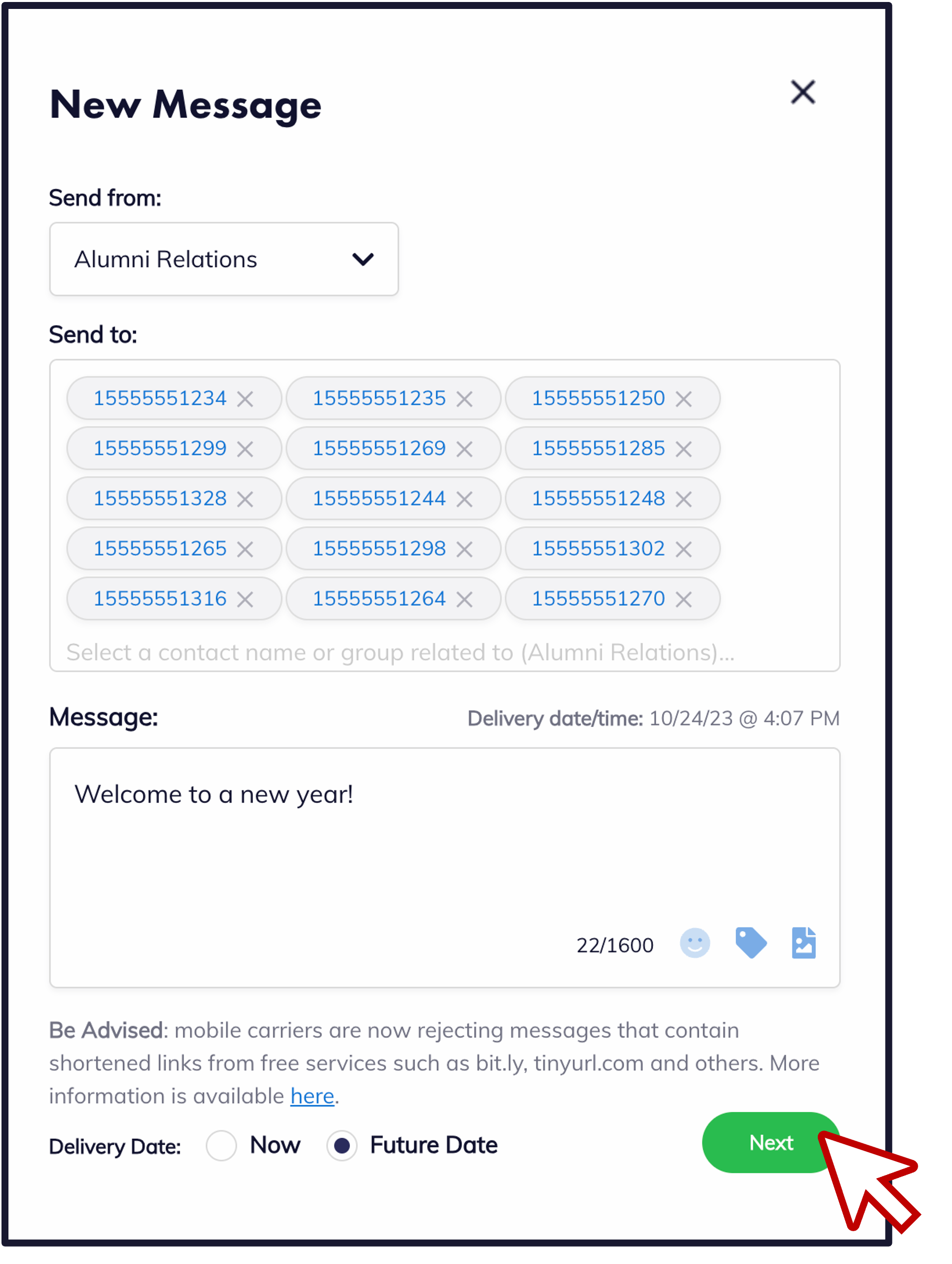 How do I message a list of contacts from a .csv file? – Message Support Resource Portal